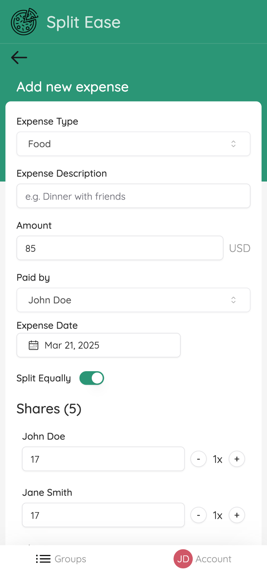 SplitEase - The Best Free Alternative to Splitwise | Expense Splitter